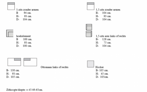 Elementen bank Square - TendenZ wonen | Meubelzaak Gieten [3000m2 showroom]